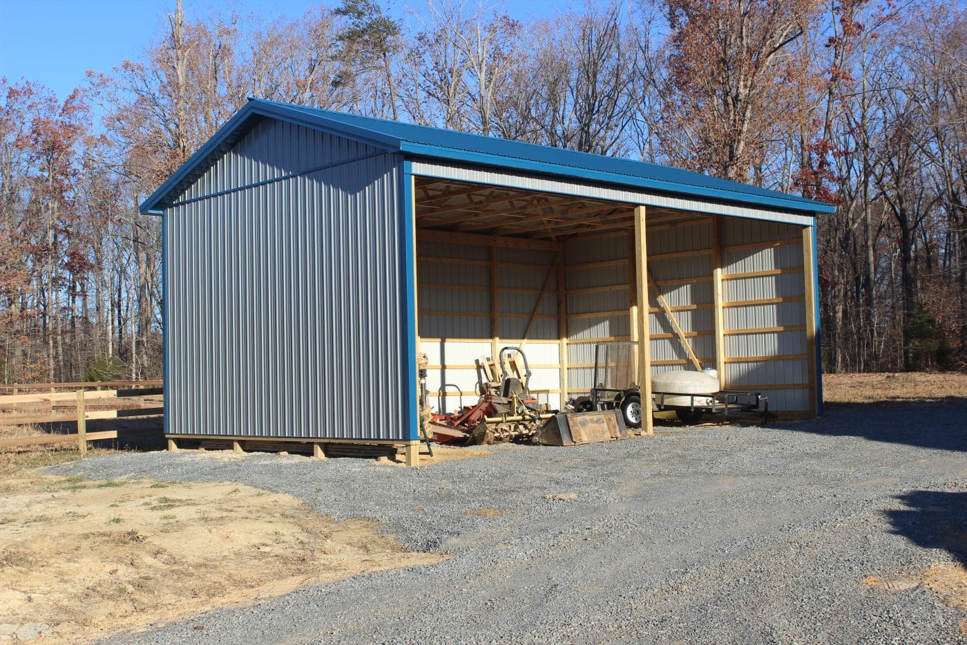24x36 Open front Shed in Palmyra, VA | New Holland Supply LLC